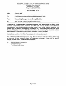 MEL Bulletin 24-02 Renewal Overview – Municipal Excess Liability